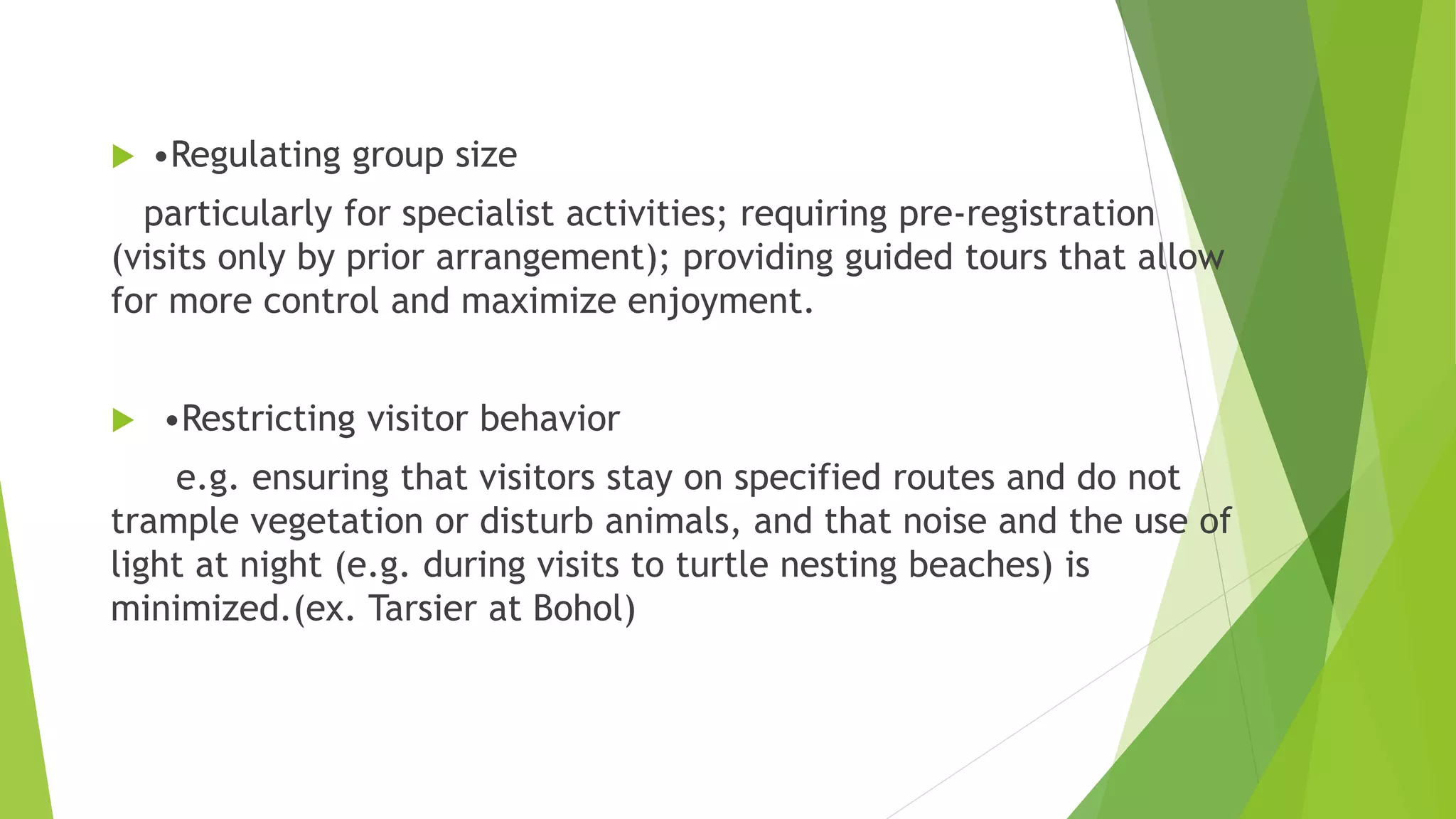 Managing Visitor Impacts Pptx