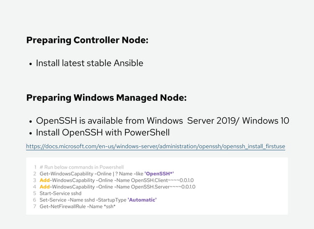 Manage Windows Like Linux via SSH using Ansible | PPT
