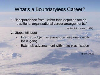Managing A Boundaryless Career (2009) Final | PPT