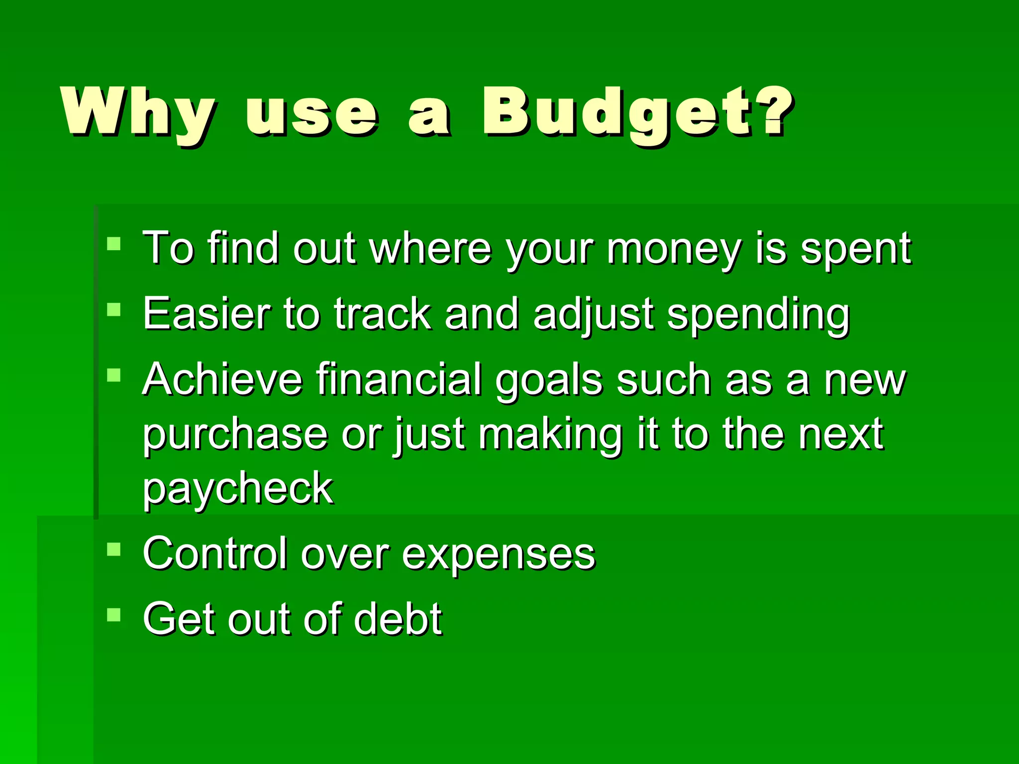 Managing a budget | PPT