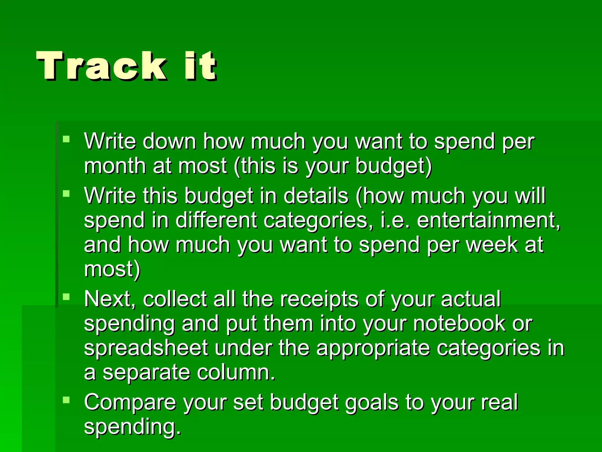 Managing a budget | PPT
