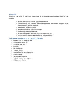 Managing accounts payables process | PDF