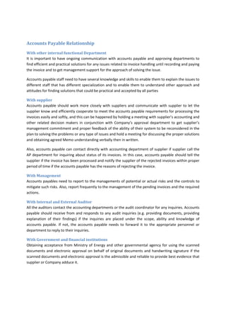 Managing accounts payables process | PDF