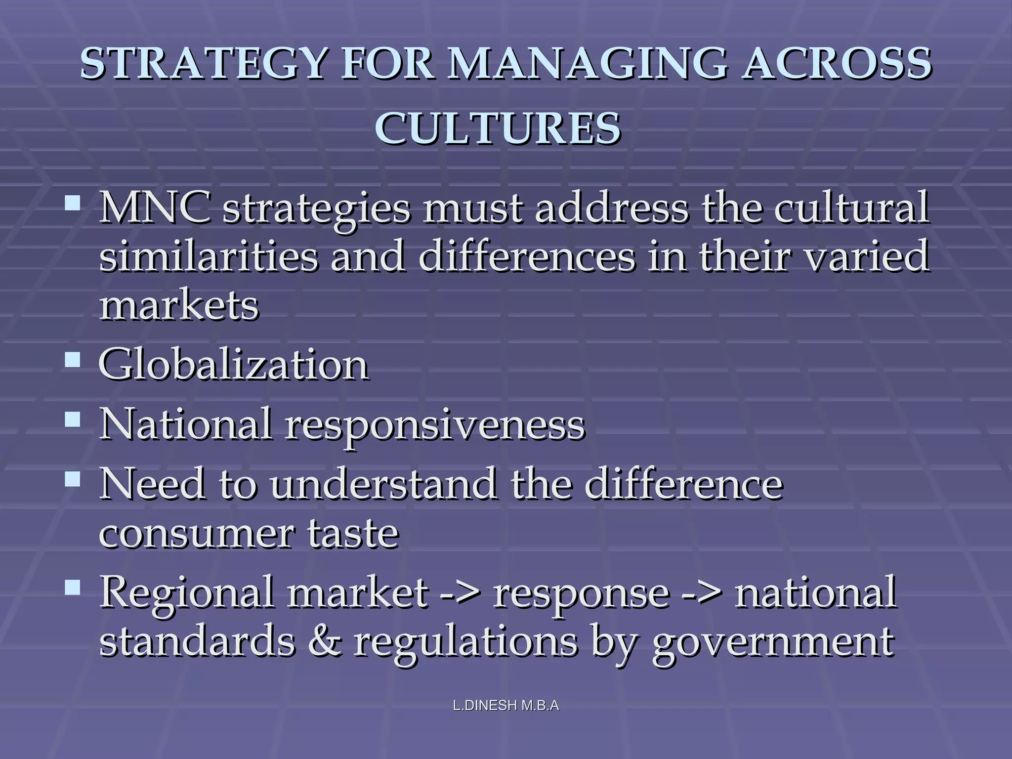 Managing Across Cultures | PPT