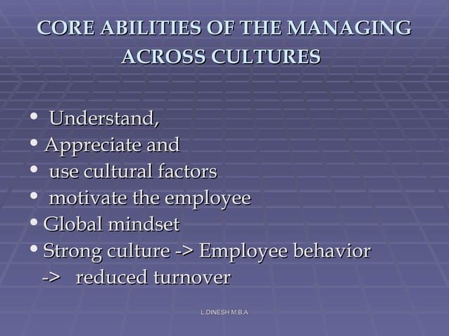 Managing Across Cultures | PPT