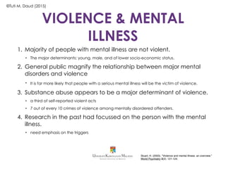 Aggression, violence and mental illness | PDF