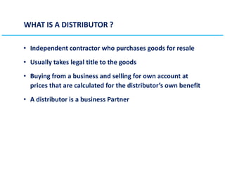 Managing an agent and distributor | PDF