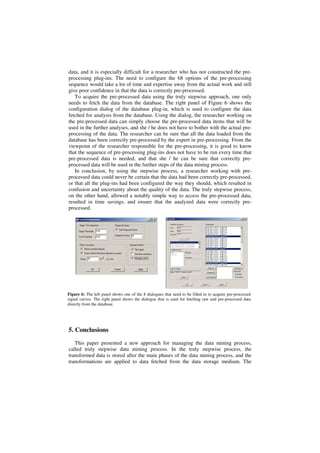 Managing and implementing the data mining process using a truly stepwise approach | PDF