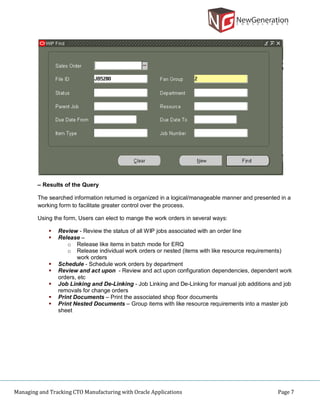Managing And Tracking Eto Manufacturing With Oracle Apps | PDF