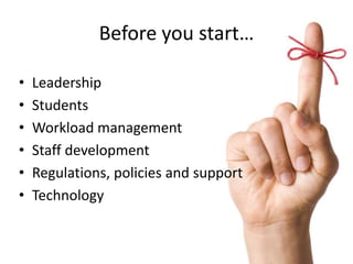 Managing assessment and reducing workloads | PPT