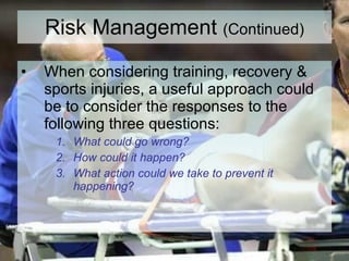 Managing A Training Load & Sports Injury Risk Management | PPT