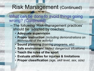 Managing A Training Load & Sports Injury Risk Management | PPT