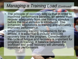 Managing A Training Load & Sports Injury Risk Management | PPT