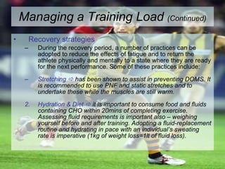 Managing A Training Load & Sports Injury Risk Management | PPT