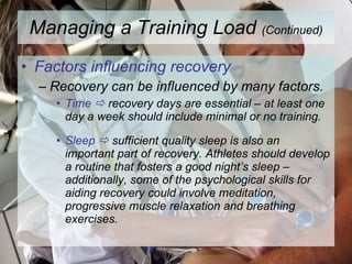 Managing A Training Load & Sports Injury Risk Management | PPT