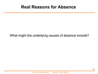 Managing Attendance Effectively | PPT
