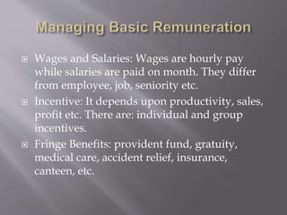 Managing basic remuneration | PPTX