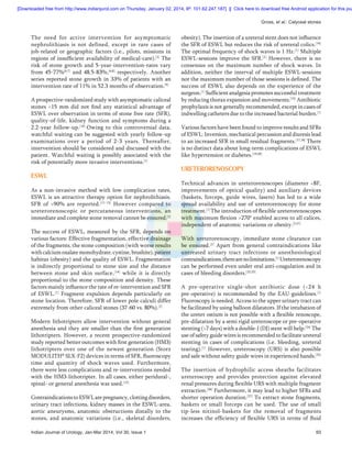 Managing caliceal stones | PDF