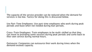 Managing capacity and demand | PPTX