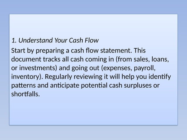 Managing Cash Flow --- iKeep Bookkeeping | PPTX