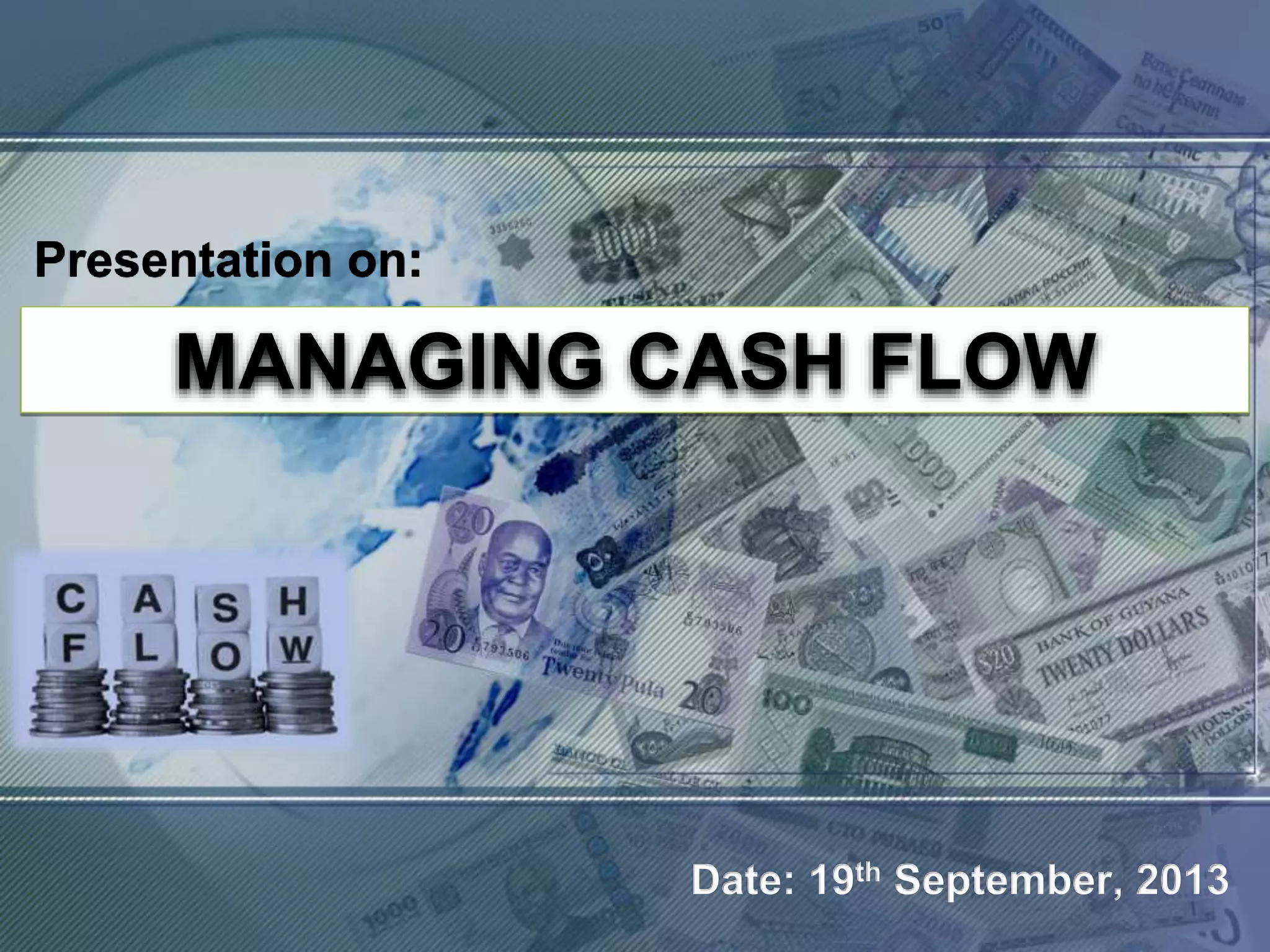 Managing cash flow, Slide Presentation | PPTX