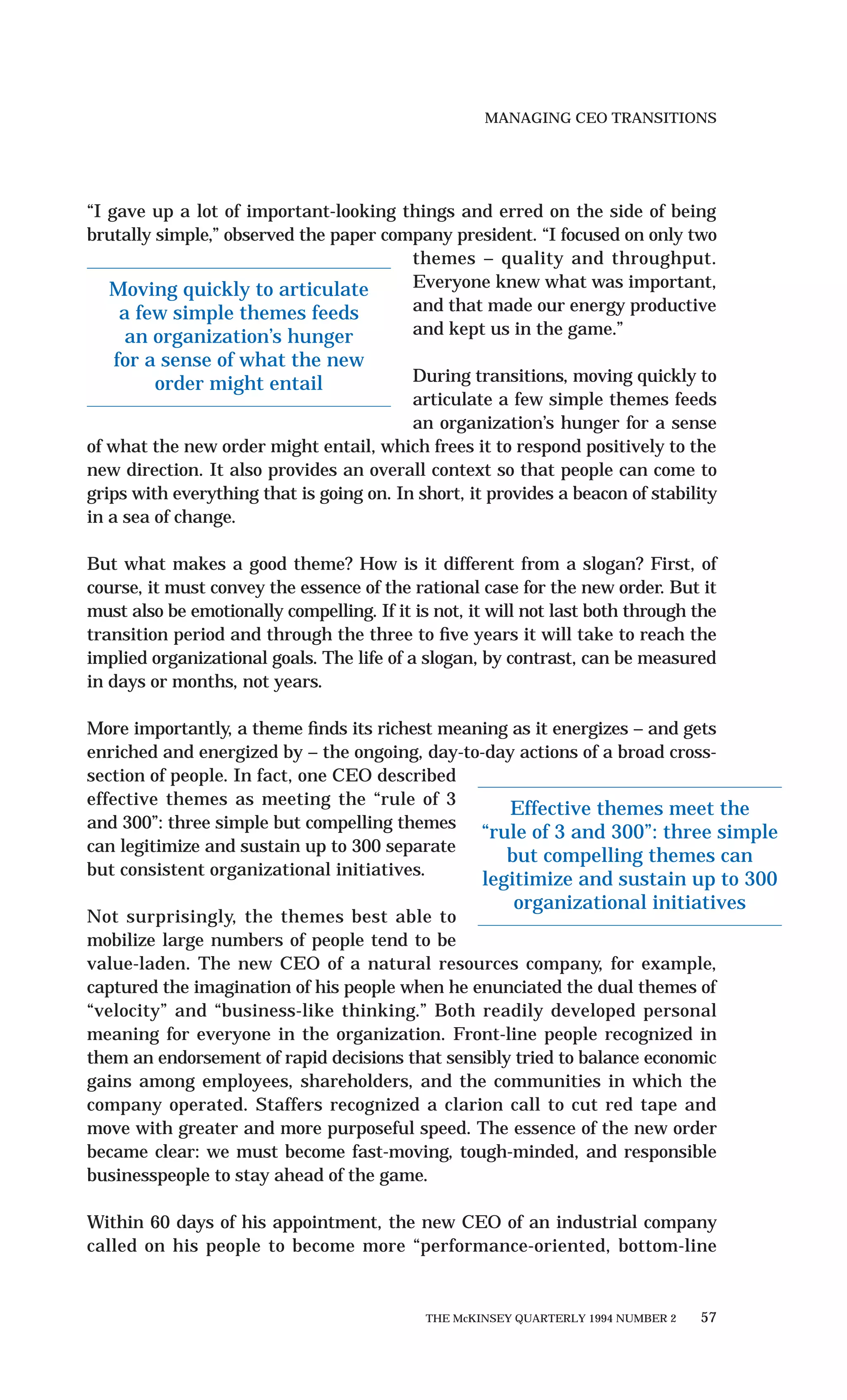 Managing CEO transitions | PDF