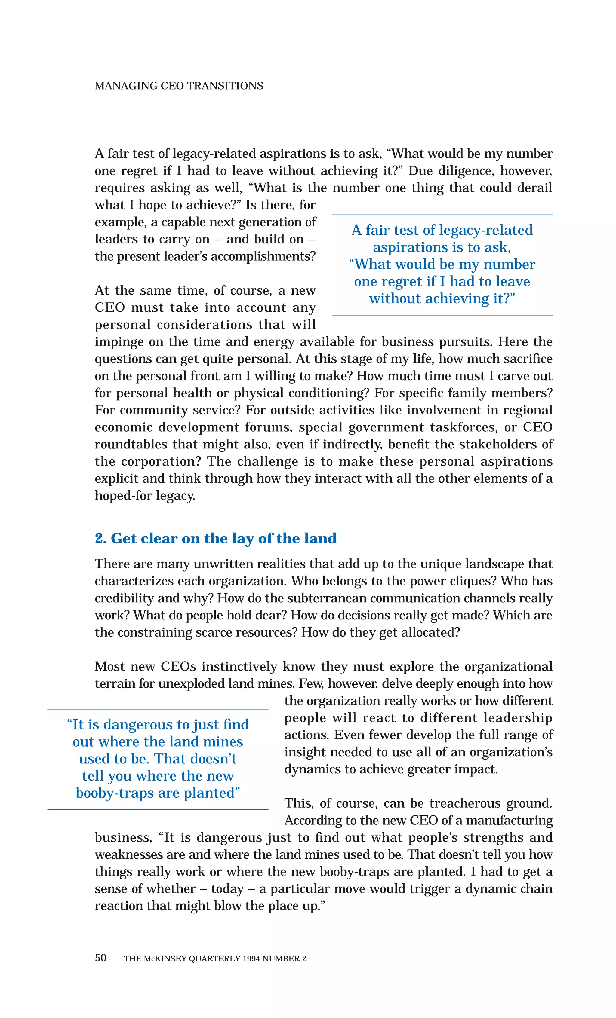 Managing CEO transitions | PDF