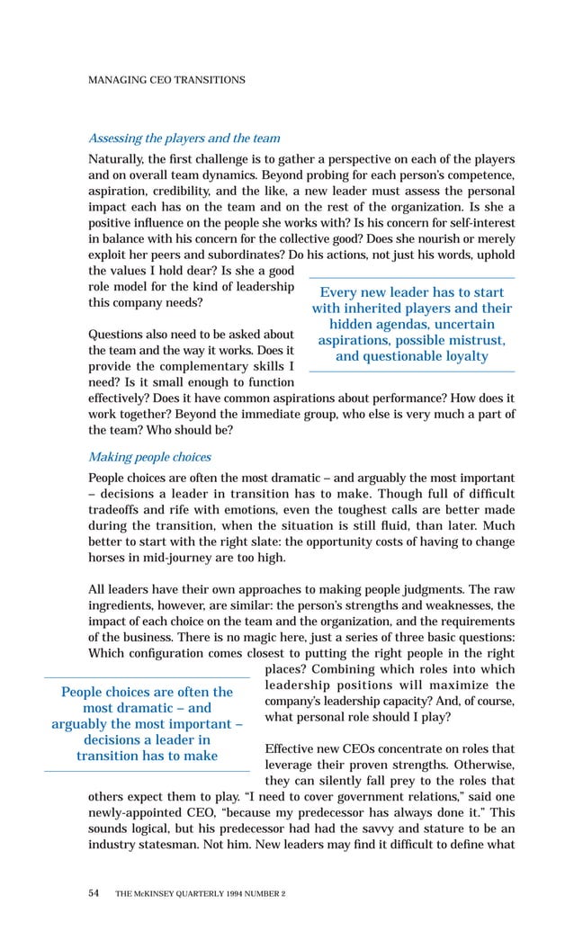 Managing CEO transitions | PDF
