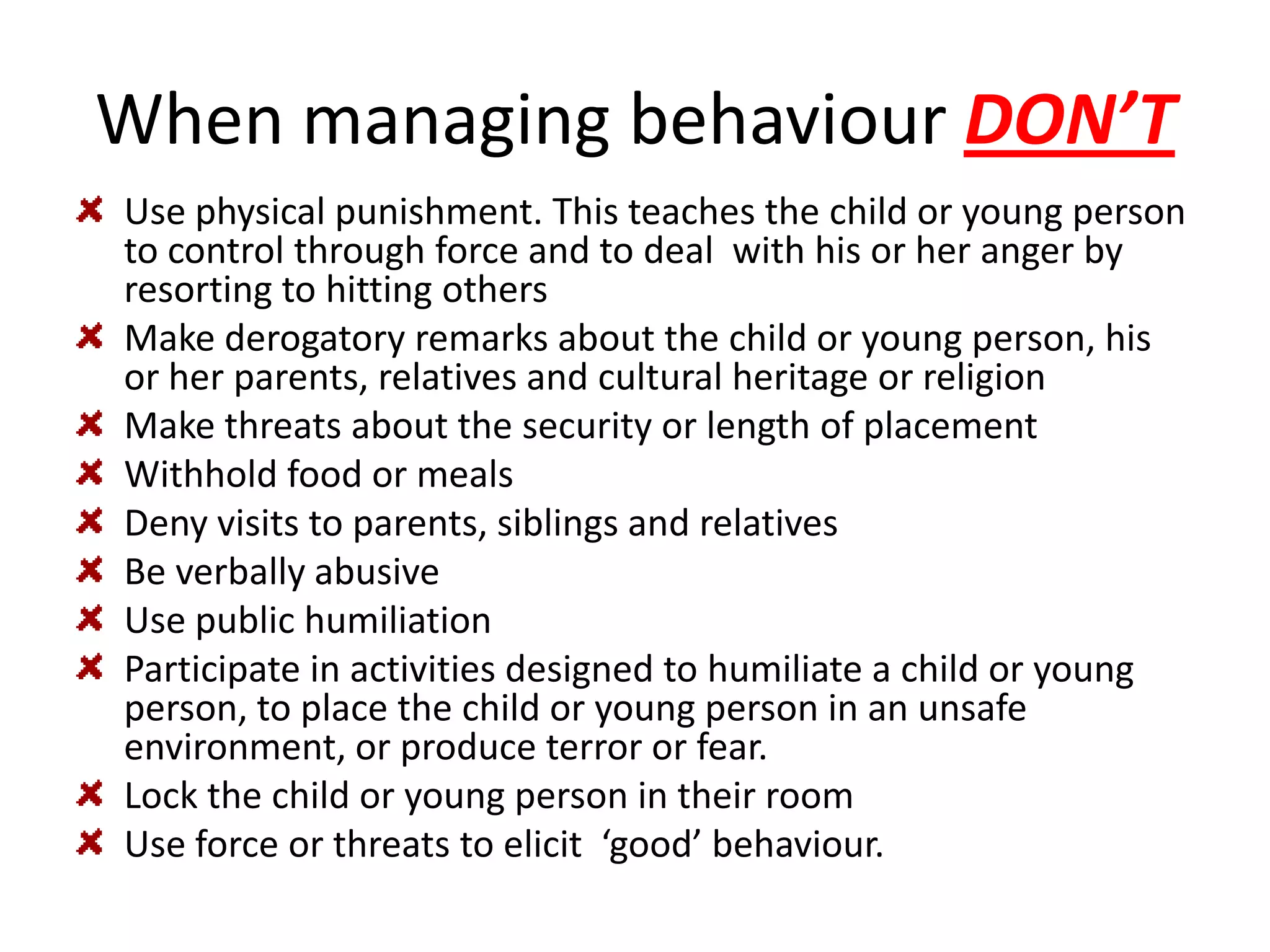 Managing challenging behaviours | PPTX