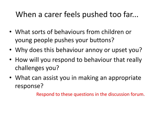 Managing challenging behaviours | PPT Managing challenging behaviours | PPT