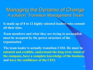 Managing Change in organization and business | PPT