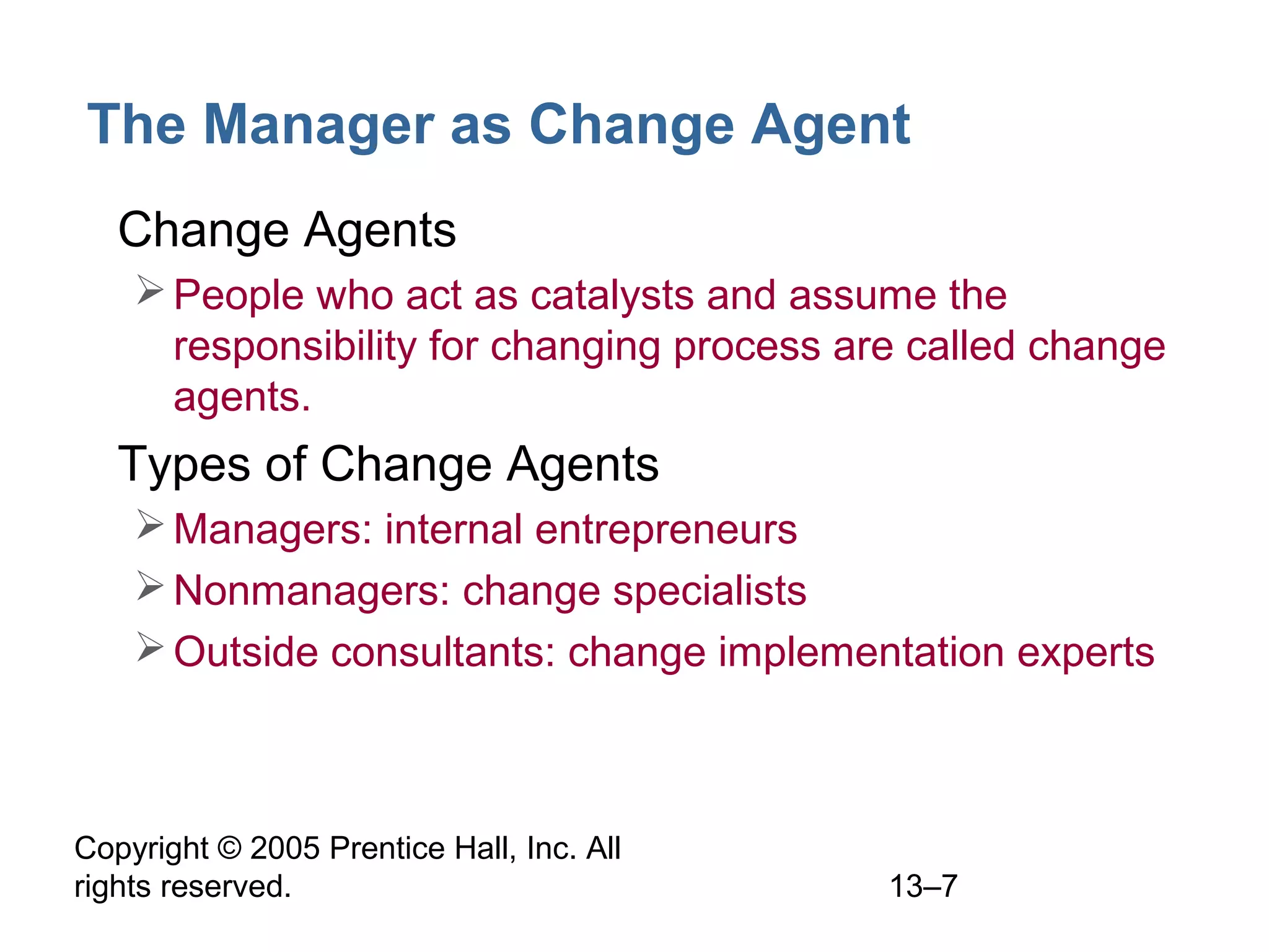 Managing change and innovation | PPT