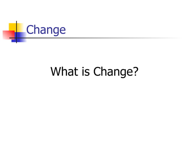 Managing Change Power Point | PPT
