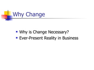 Managing Change Power Point | PPT
