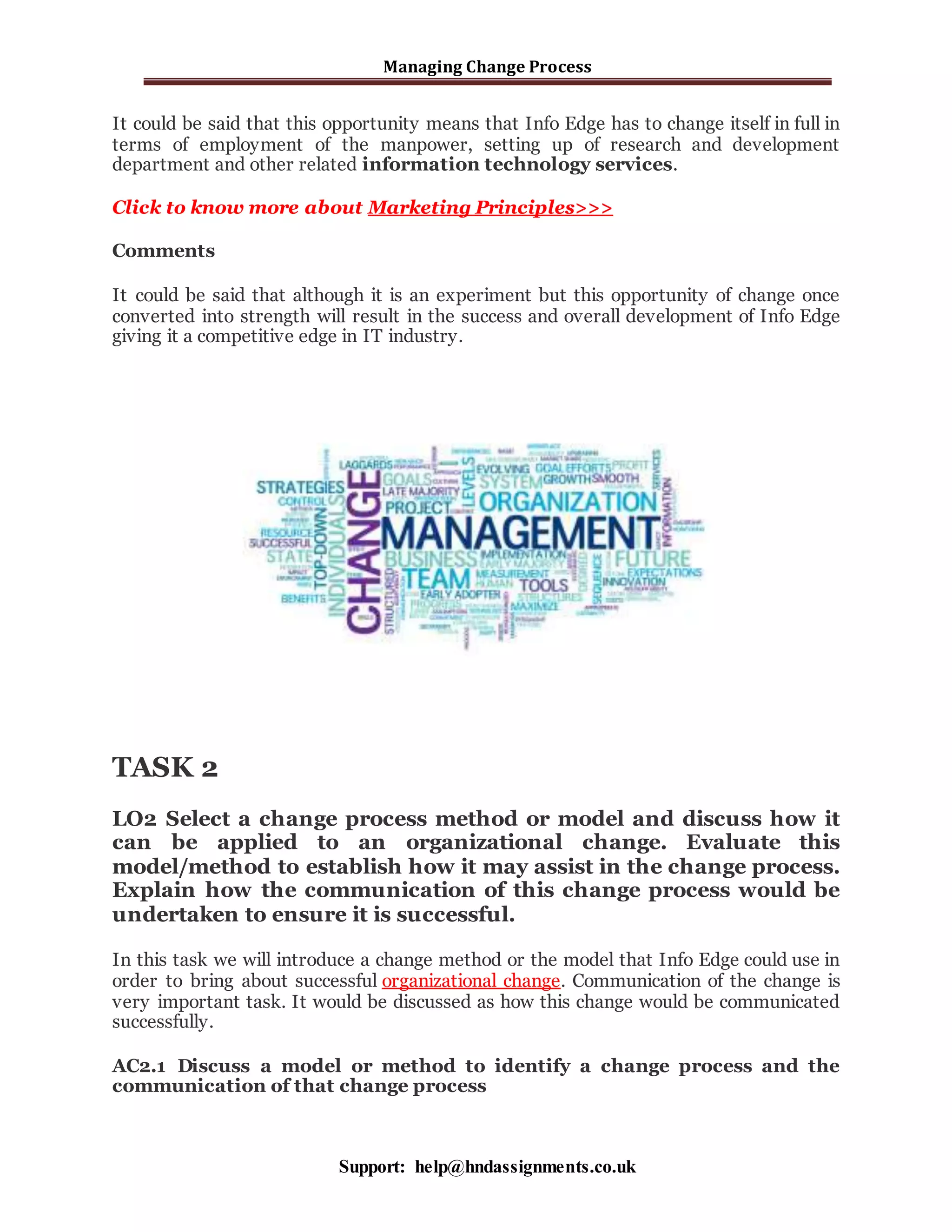 Managing Change Process | PDF