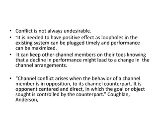 Managing channel conflict | PPTX
