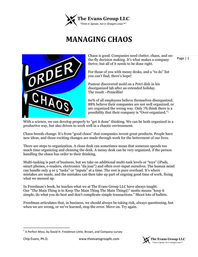 Managing Chaos | PDF