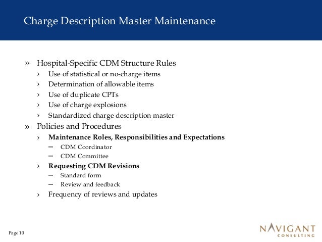Managing the Chargemaster