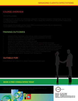 Managing clients expectations | PDF | Business | Business and Finance