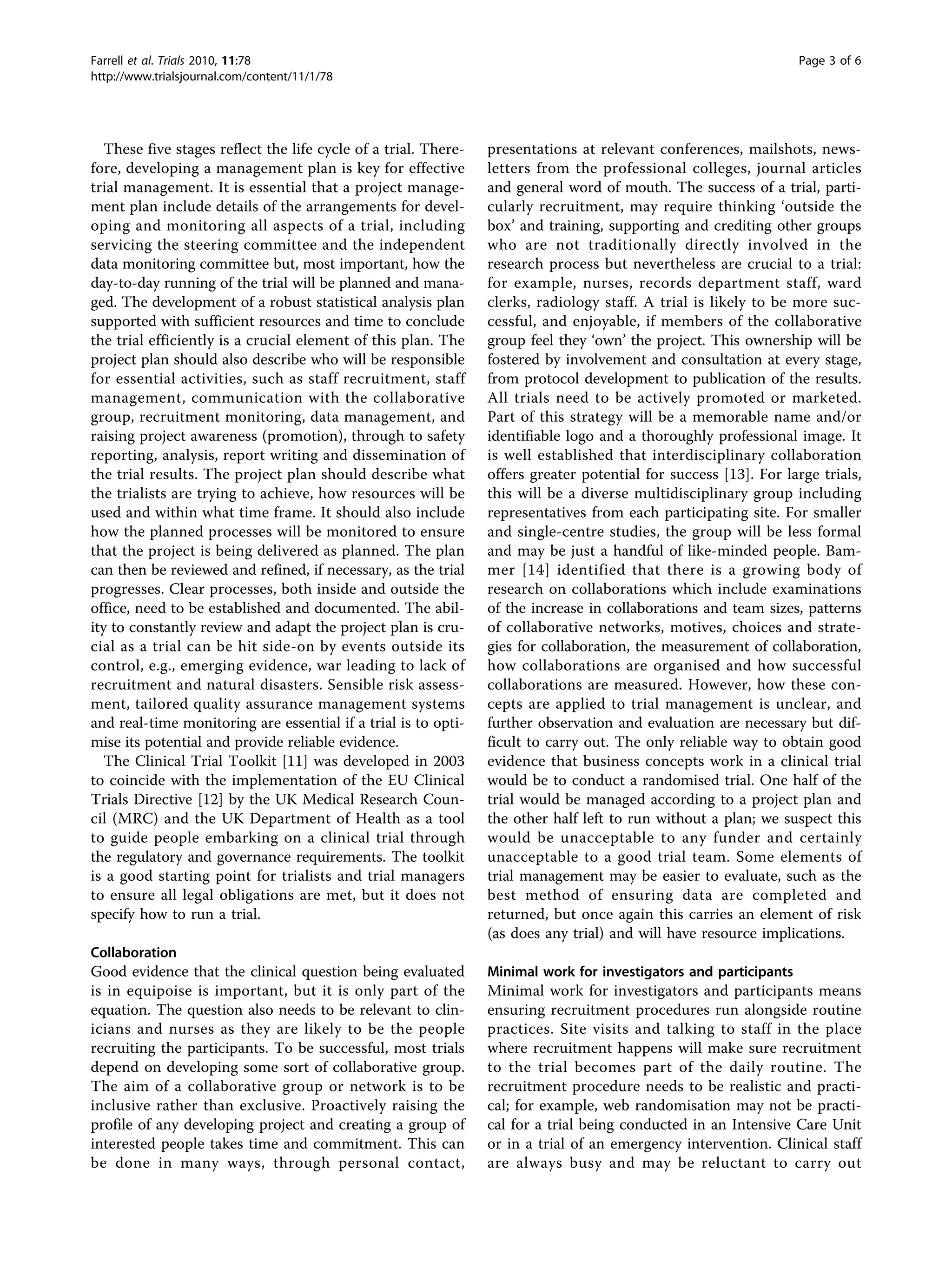 Managing clinical trials | PDF