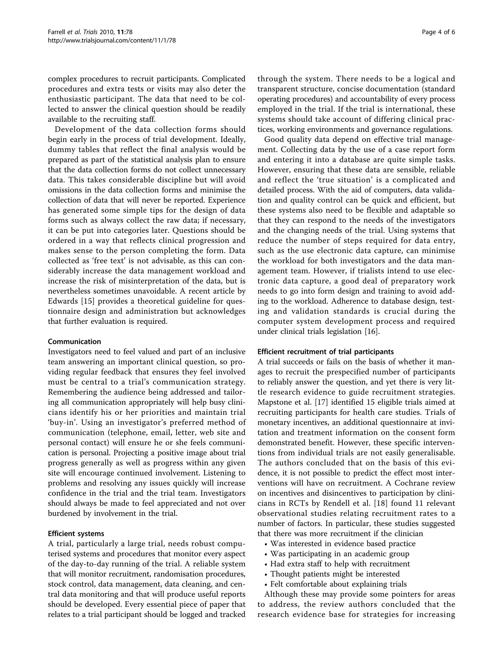 Managing clinical trials | PDF
