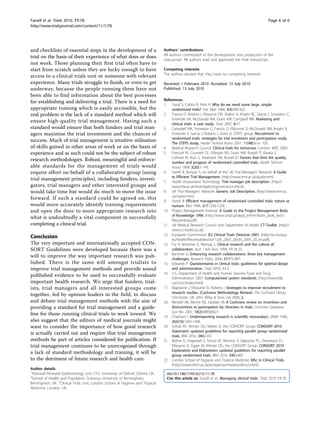 Managing clinical trials | PDF