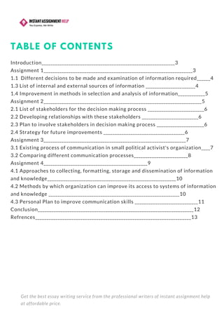 Managing communication, knowledge and information | PDF