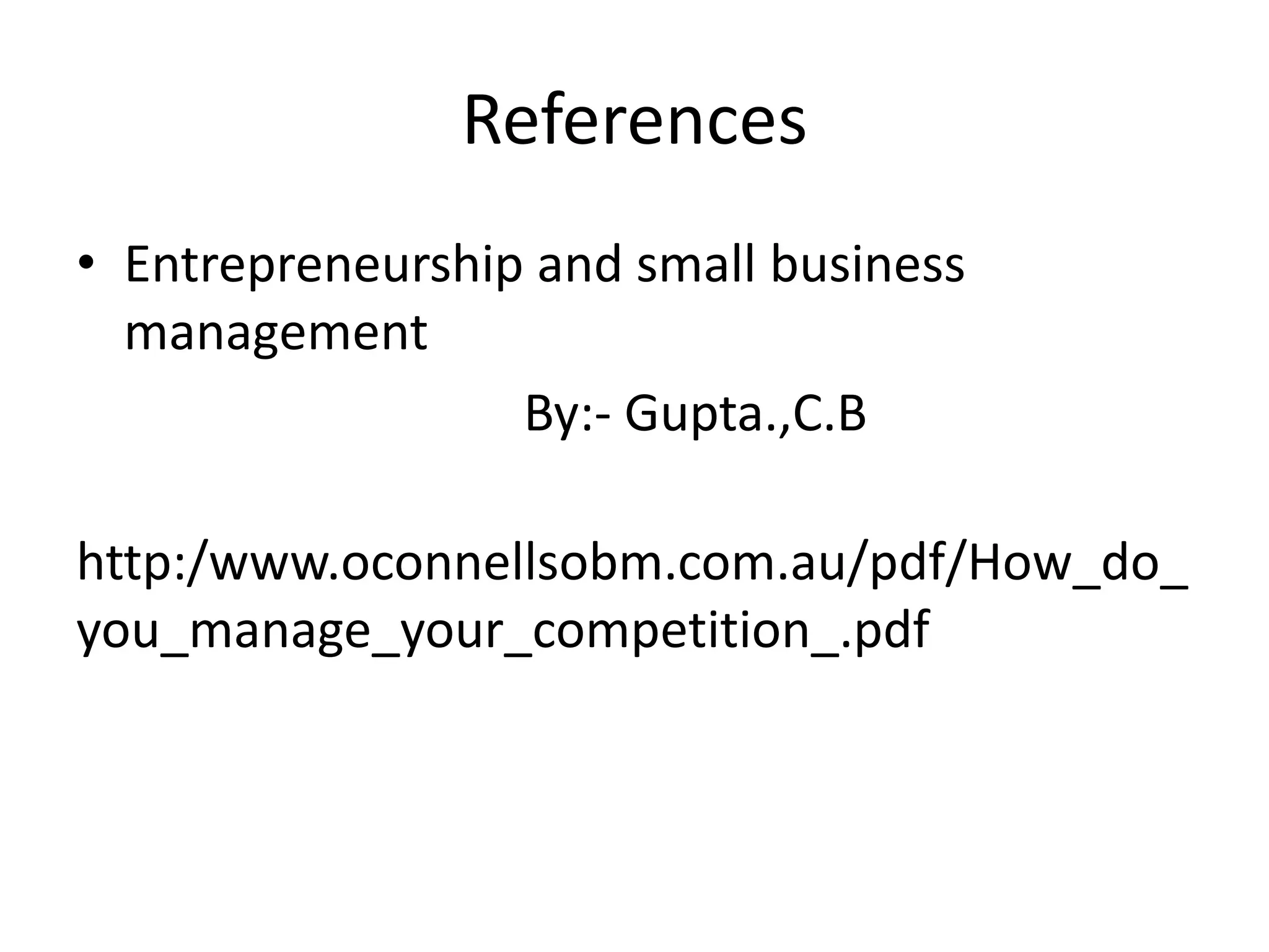 Managing competition | PPTX