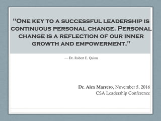 Managing Complex Change - Dr. Alexis Marrero | PDF