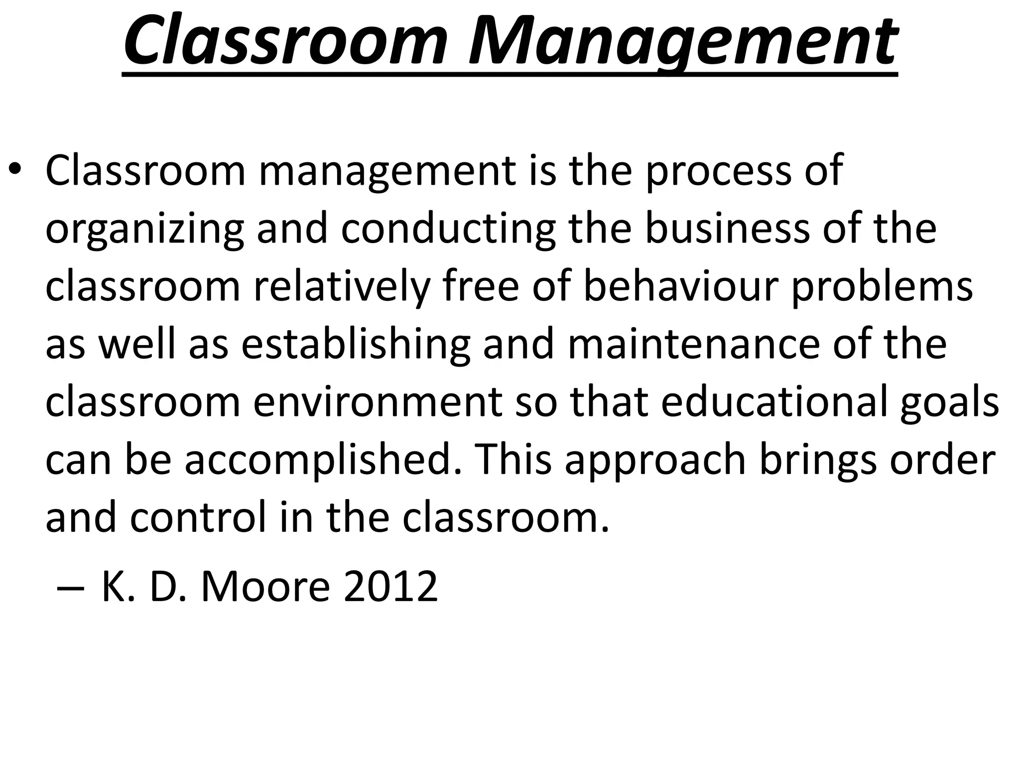 Managing complex classroom | PPTX