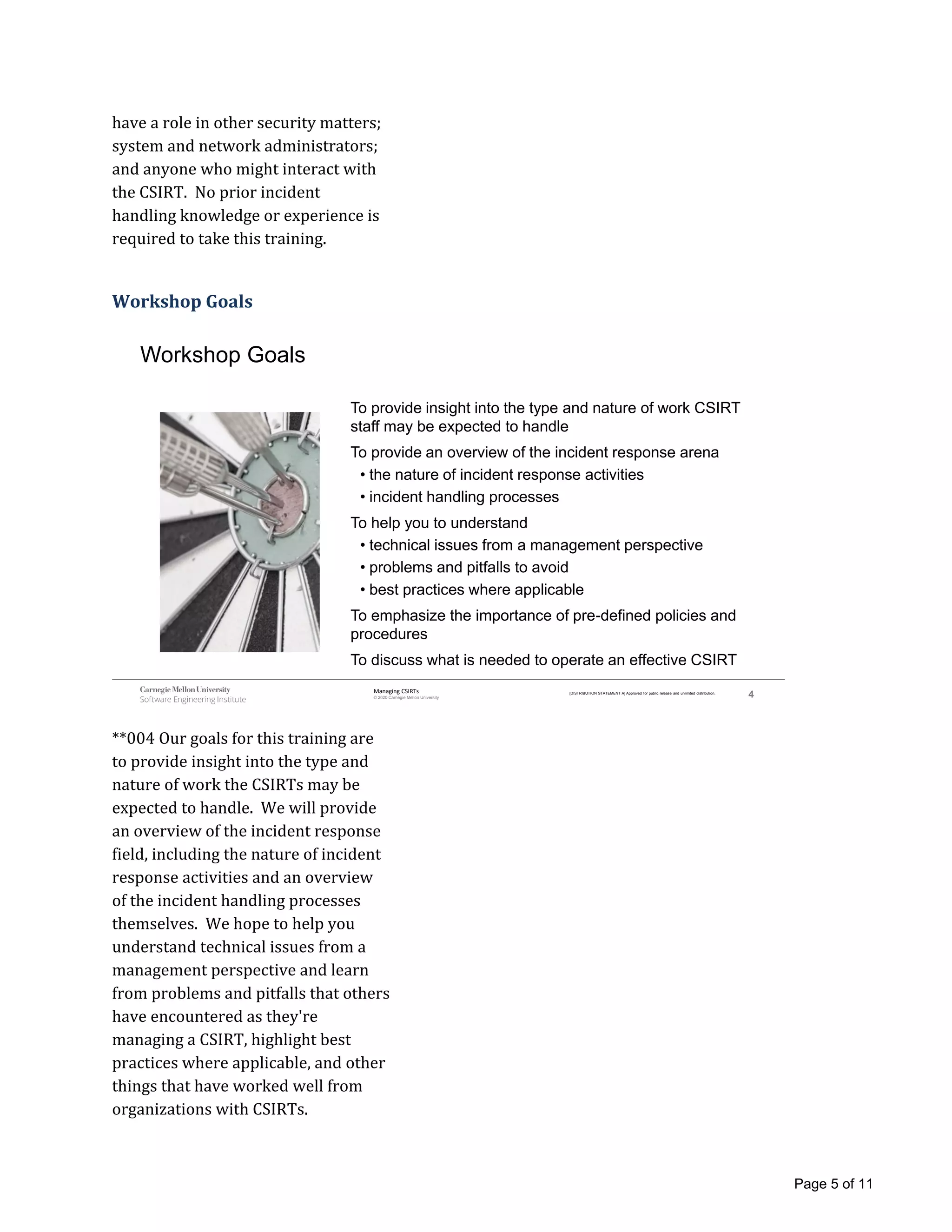 Managing Computer Security Incident Response Teams Introduction Pdf