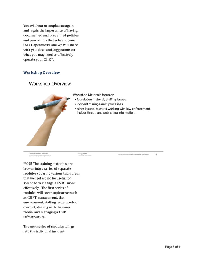 Managing Computer Security Incident Response Teams - Introduction | PDF