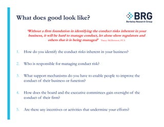Managing conduct and behavioural risk | PPT