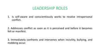 Managing conflict and building team, delegation and | PPTX